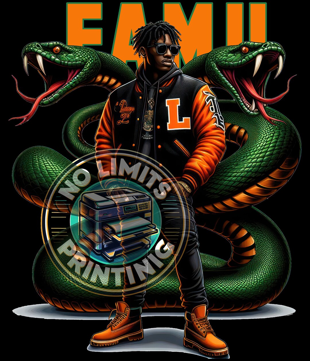 FAMU Snake Protector Art Digital PNG File - Etsy