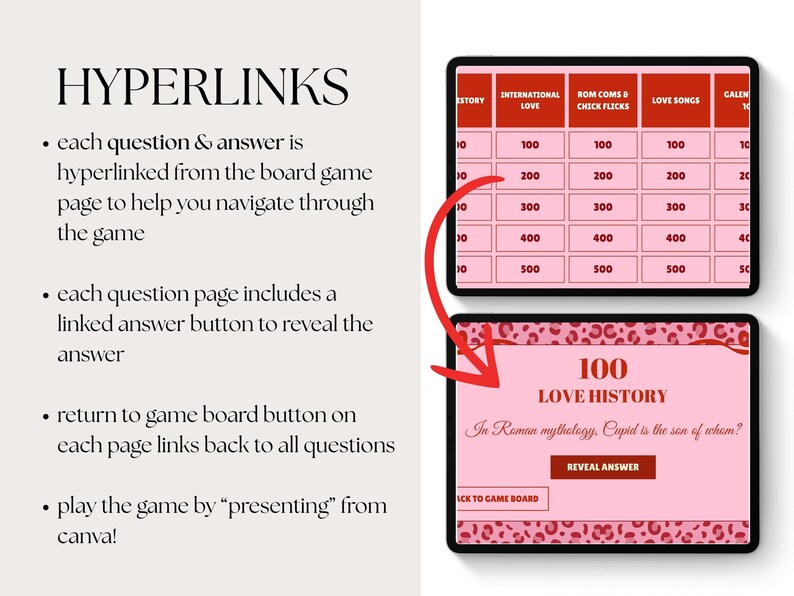 Galentines Day Jeopardy Game Template, Valentines Day Party Trivia Game ...