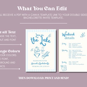 Love on the Lake Bachelorette Invitation, Lake Bachelorette Invite ...