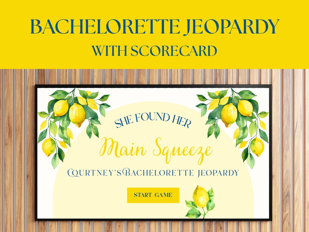 Main Squeeze Bachelorette Jeopardy Game Template, Her Main Squeeze ...