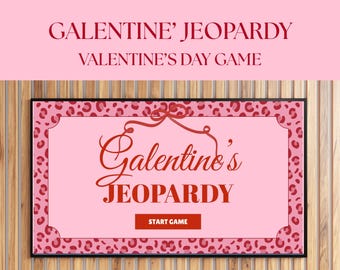 Galentines Day Jeopardy Game Template, Valentines Day Party Trivia Game ...