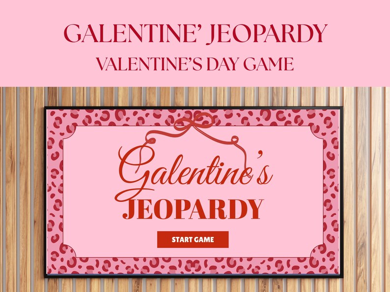 Galentines Day Jeopardy Game Template, Valentines Day Party Trivia Game ...