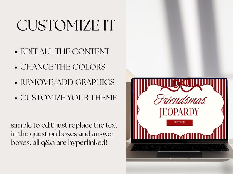 Christmas Jeopardy Game Template, Holiday Office Party Trivia Game ...