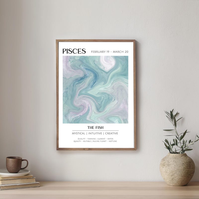 Pisces Wall Art - Etsy