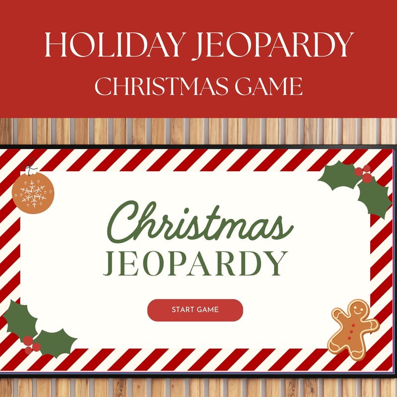 Jeopardy Christmas Game - Etsy