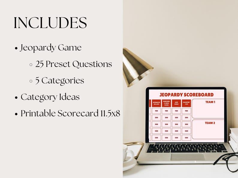 Galentines Day Jeopardy Game Template, Valentines Day Party Trivia Game ...