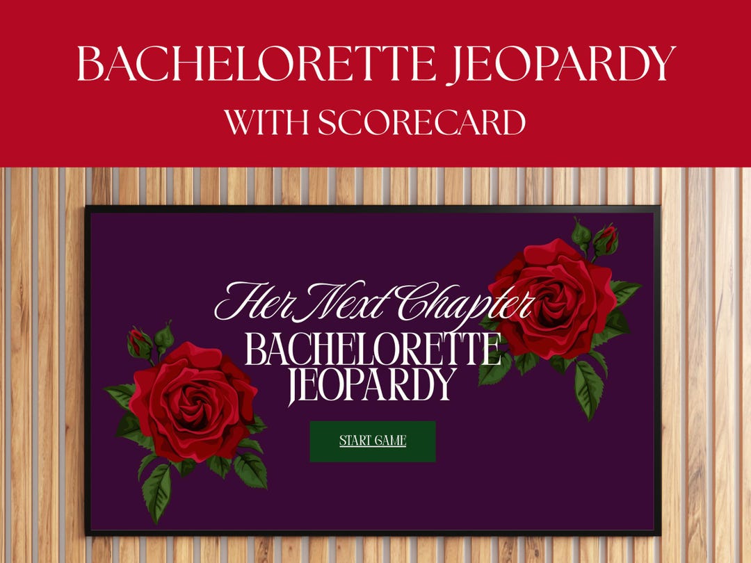 Her Next Chapter Bachelorette Jeopardy Game Template, Bookish ...