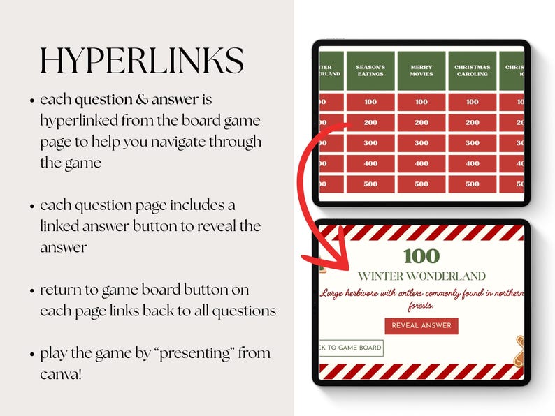 Christmas Jeopardy Game Template, Holiday Office Party Trivia Game ...