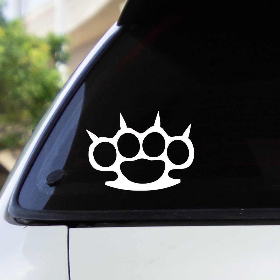 Brass Knuckles Decal Sticker / Multiple Colors - Etsy