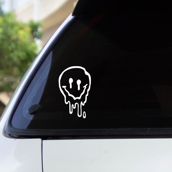 Trippy Smiley Face Decal Sticker / Multiple Colors - Etsy