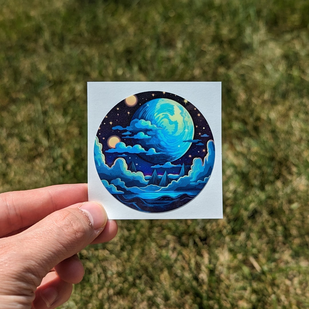 Dreamy Night Sky 2.5" Waterproof Sticker - Etsy