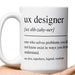 UX Designer Mug, UX Designer Gifts for Ux Designer Definition Cup ...