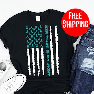 Scleroderma Shirt - Her Fight is My Fight Teal Ribbon Flag - Etsy