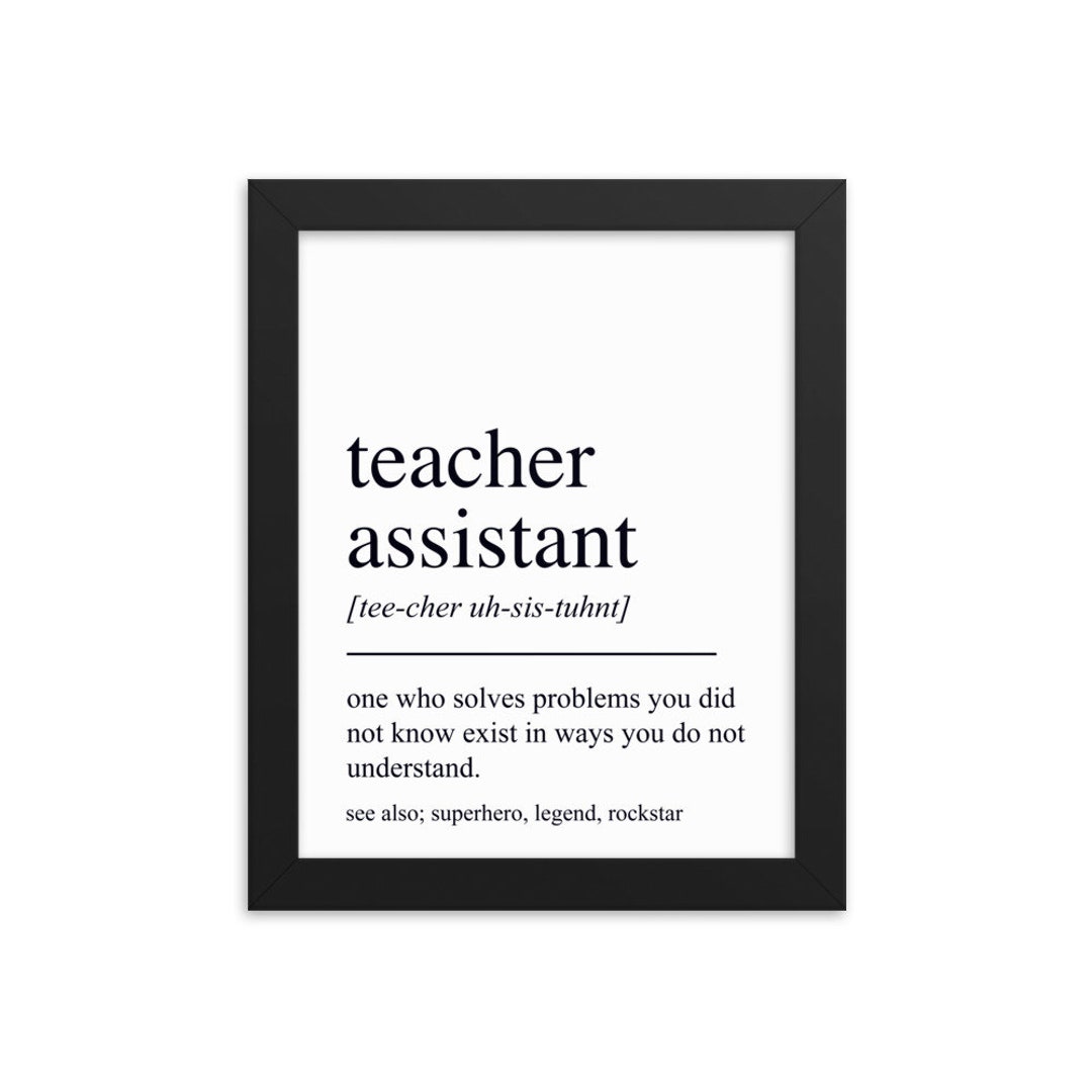 Teacher Assistant Gift, Teacher Assistant Wall Art, Gifts for Teacher ...