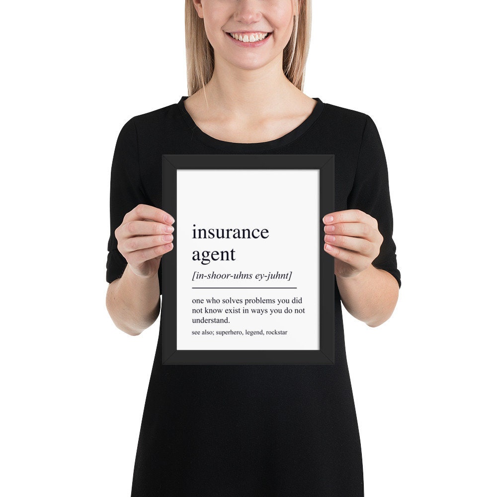 Insurance Agent Gift, Insurance Agent Wall Art, Gift for Insurance ...