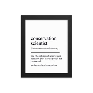 Conservation Scientist Gift, Conservation Scientist Wall Art, Gifts for ...