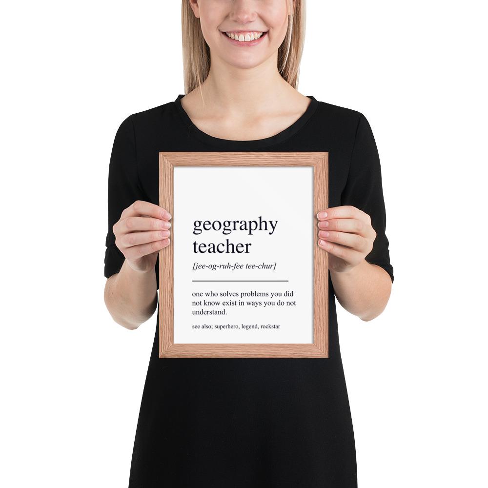 Geography Teacher Gift, Geography Teacher Wall Art, Gifts for Geography ...