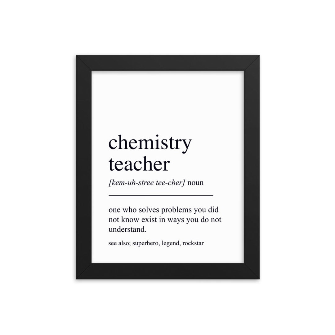 Chemistry Teacher Gift, Chemistry Teacher Wall Art, Gifts for Chemistry ...