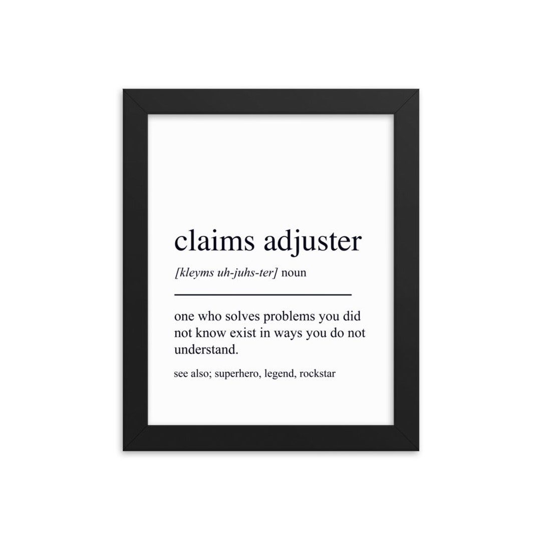 Claims Adjuster Gift, Claims Adjuster Wall Art, Gifts for Claims ...