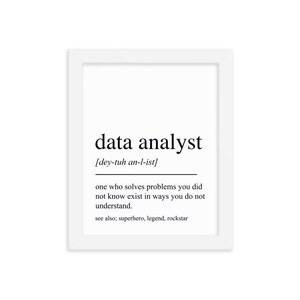 Data Analyst Gift, Data Analyst Wall Art, Data Analyst Graduation Gift ...