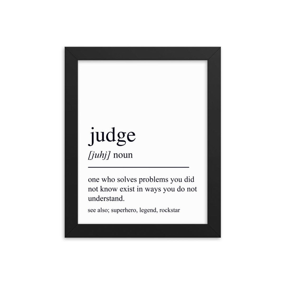 Judge Gift, Judge Wall Art, Gifts for Judge, Judge Retirement Gift ...