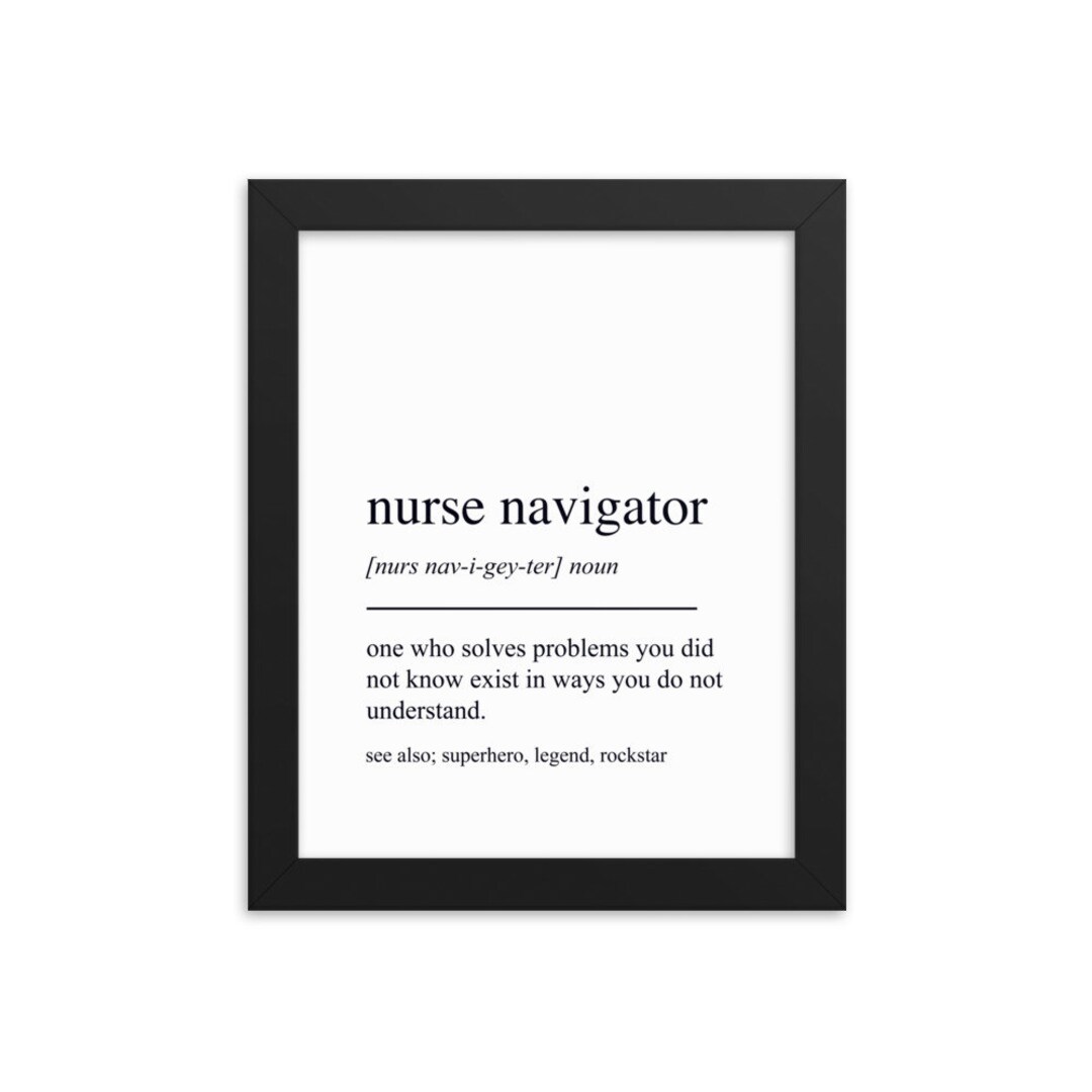 Nurse Navigator Gift, Nurse Navigator Wall Art, Gifts for Nurse ...
