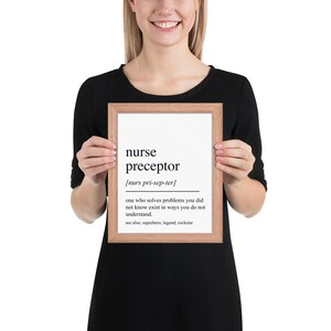Nurse Preceptor Gift Funny, Nurse Preceptor Wall Art, Gift for Nurse ...