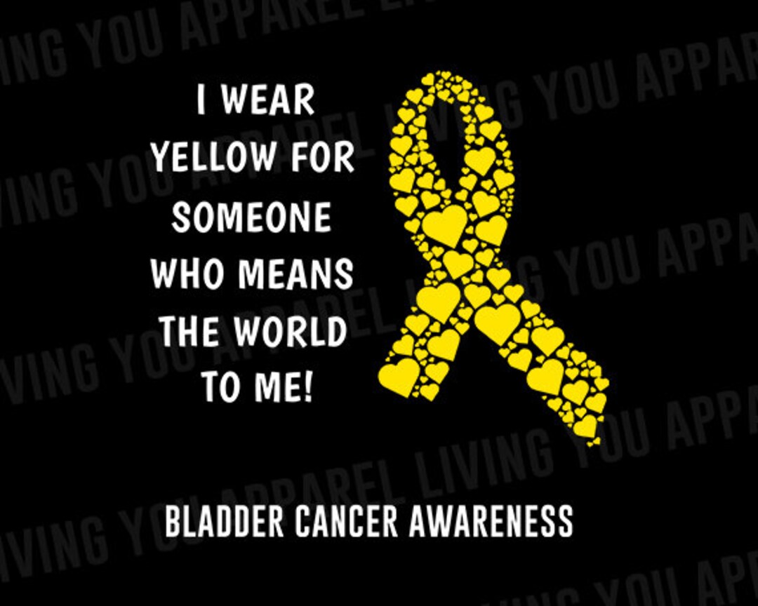 Bladder Cancer Png, Bladder Cancer Awareness Month Png, Yellow Ribbon ...