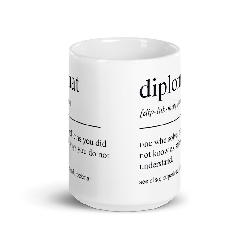Diplomat Gift, Funny Diplomat Mug, Gifts for Diplomat, Diplomat ...