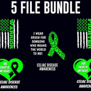 Celiac Disease Png Bundle , Celiac Disease Awareness, Green Ribbon ...