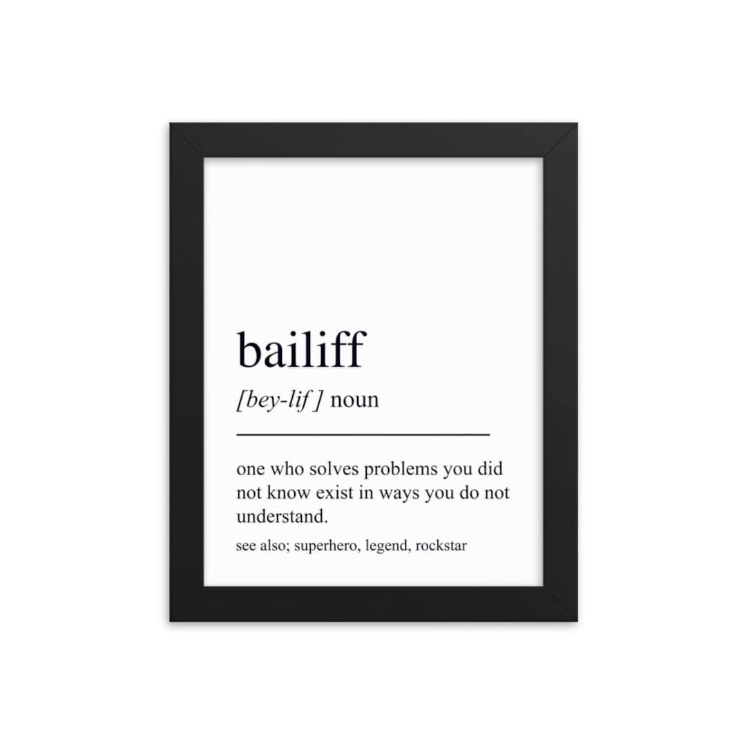 Bailiff Gift, Bailiff Wall Art, Gifts for Bailiff, Bailiff Retirement ...