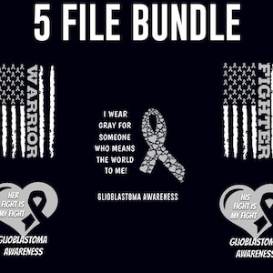 Glioblastoma Png Bundle, Glioblastoma Awareness, Grey Ribbon ...