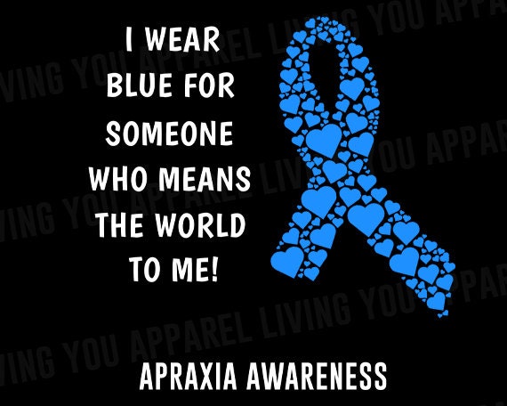 Apraxia Png Apraxia Awareness Blue Ribbon Speech Therapy | Etsy