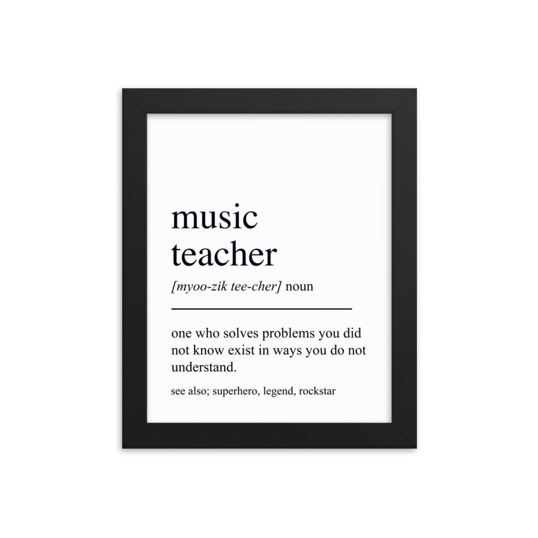 Music Teacher Gift, Music Teacher Wall Art, Gifts for Music Teacher ...