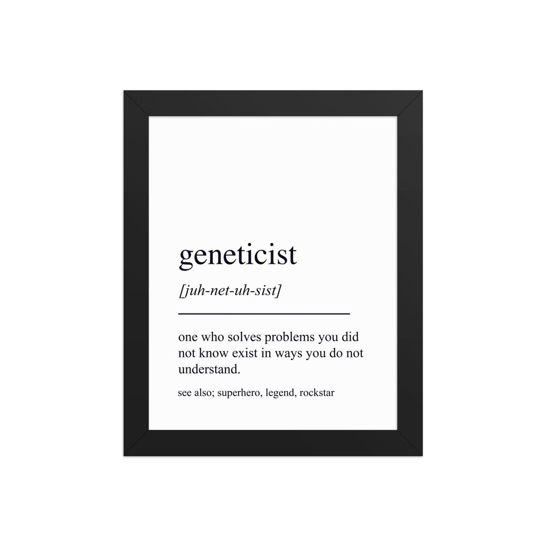 Geneticist Gift, Geneticist Wall Art, Gifts for Geneticist, Geneticist ...
