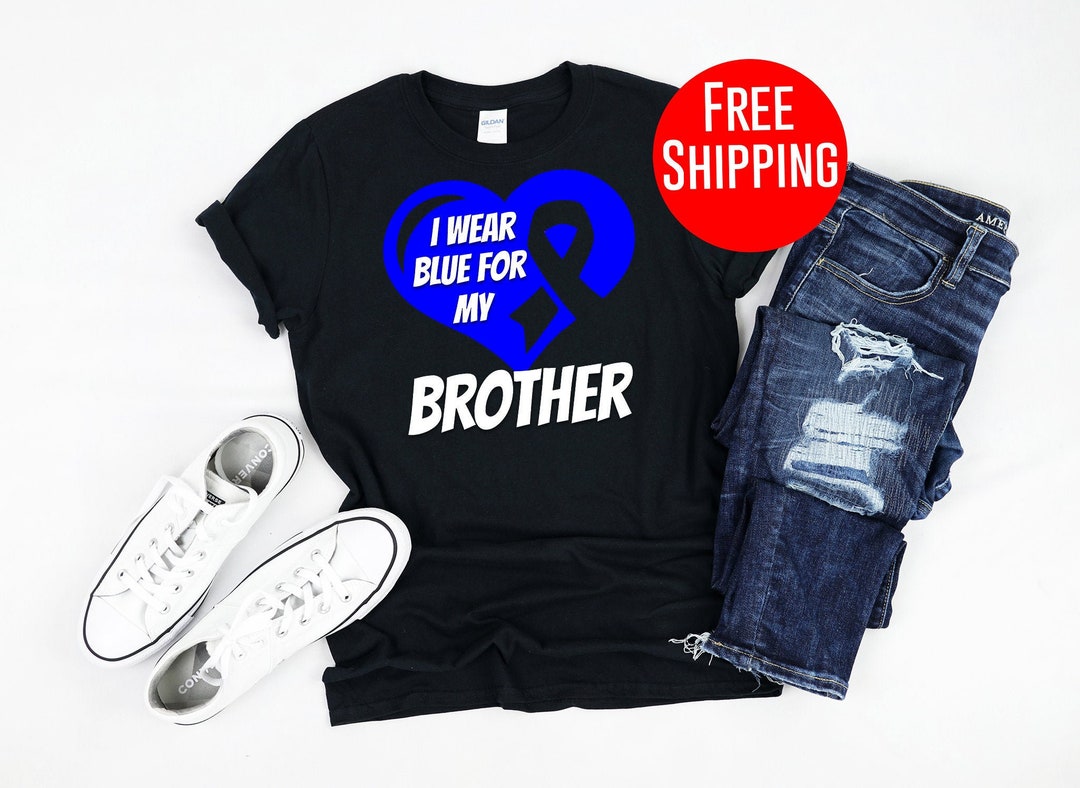 Als Shirt I Wear Blue for My Brother - Etsy