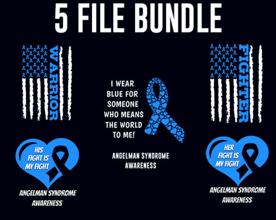 Angelman Syndrome Png Bundle, Angelman Syndrome Awareness, Blue Ribbon, Angelman Syndrome ...