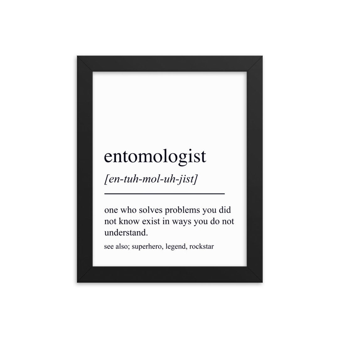 Entomologist Gift, Entomologist Wall Art, Entomologist Graduation Gift ...