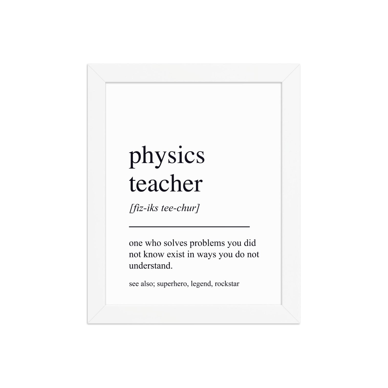 Physics Teacher Gift, Physics Teacher Wall Art, Gifts for Physics ...