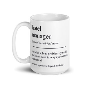 Hotel Manager Gift, Funny Hotel Manager Mug, Gifts for Hotel Manager ...