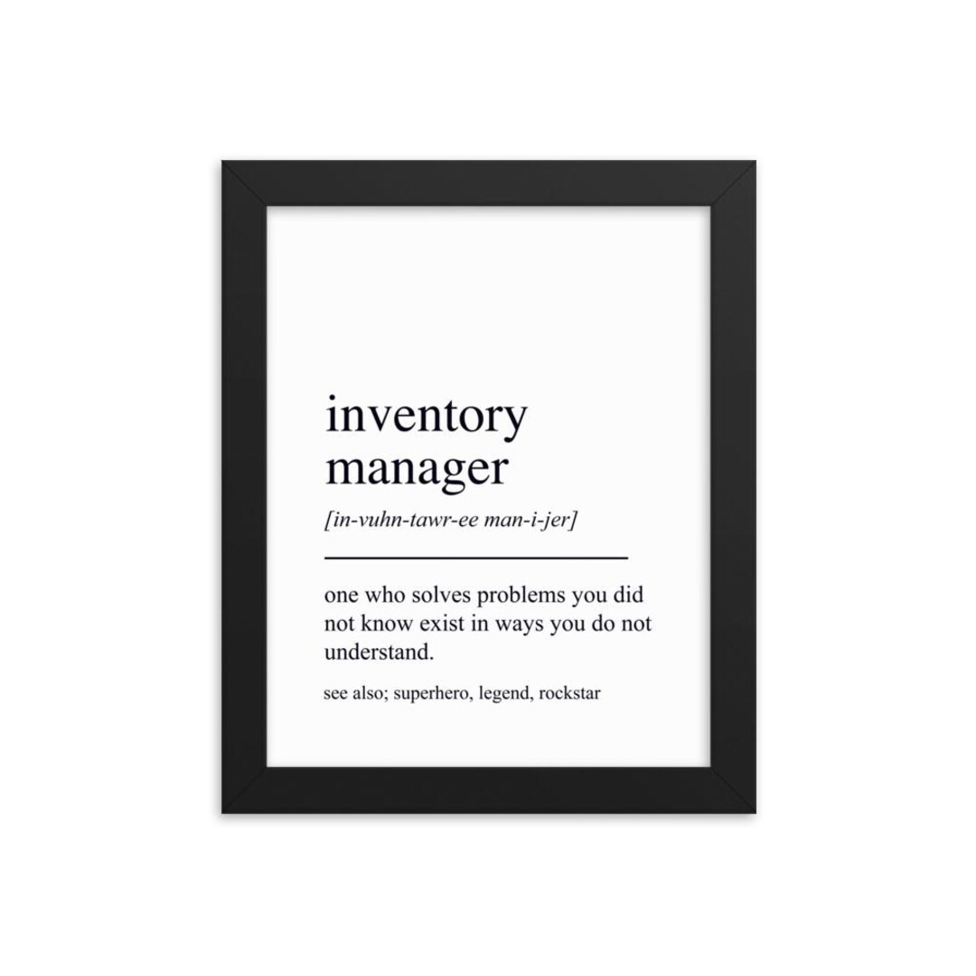 Inventory Manager Gift, Inventory Manager Wall Art, Gifts for Inventory ...