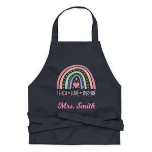 Personalized Teacher Apron, Personalized Teachers Gift, Kindergarten ...