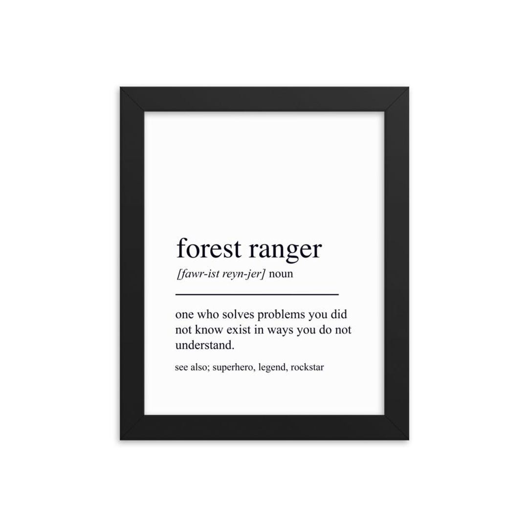Forest Ranger Gift, Forest Ranger Wall Art, Gifts for Forest Ranger ...