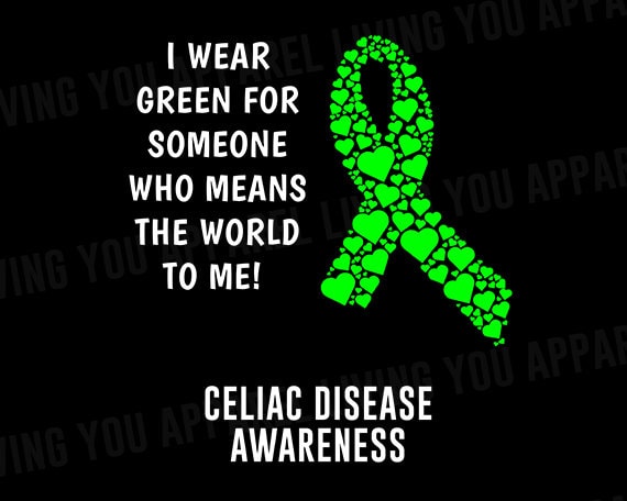 Celiac Disease Png Celiac Disease Awareness Green Ribbon | Etsy