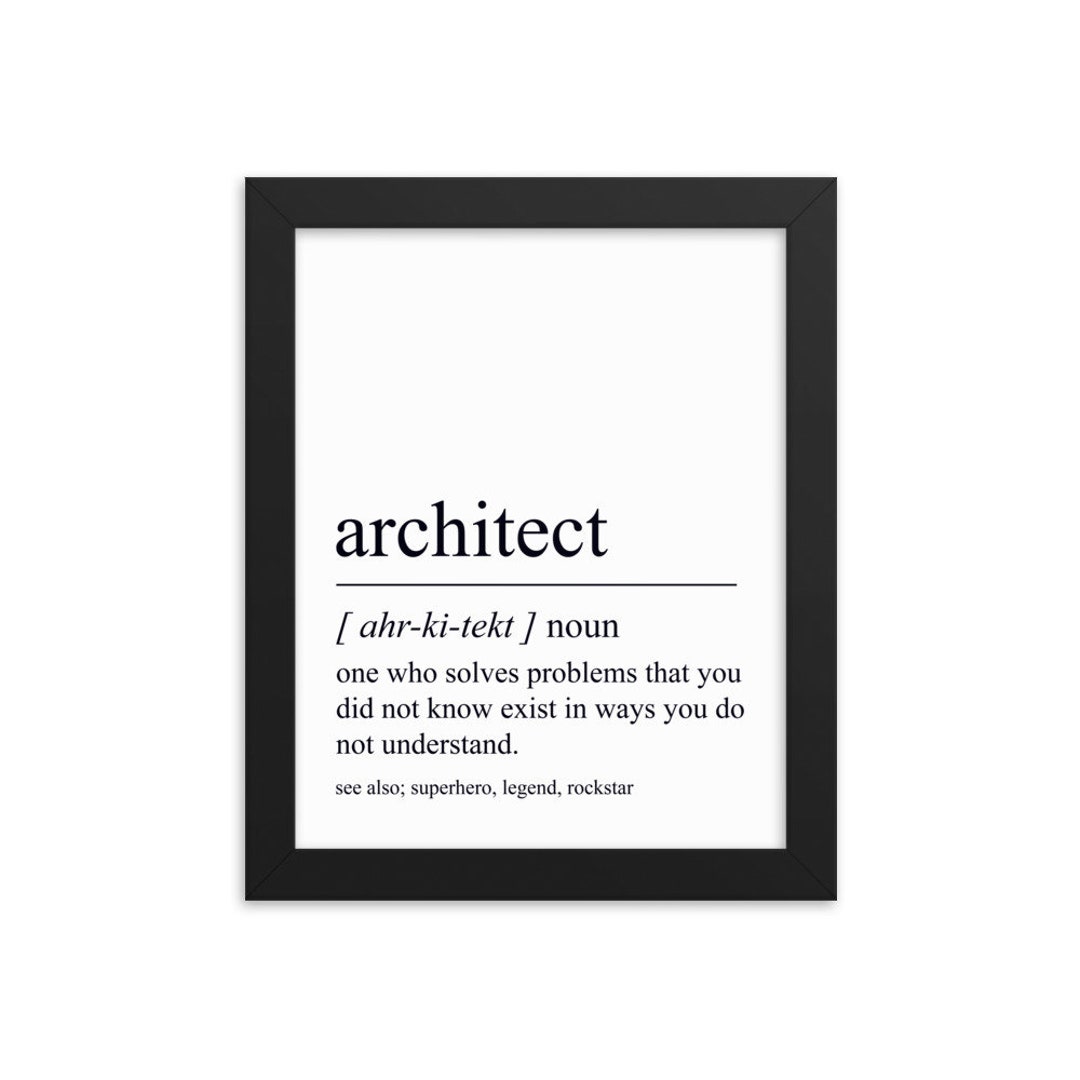 Architect Gift, Architect Wall Art, Architect Graduation Gift ...