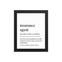 Insurance Agent PRINTABLE Office Wall Decor, She of Policies & Premiums ...