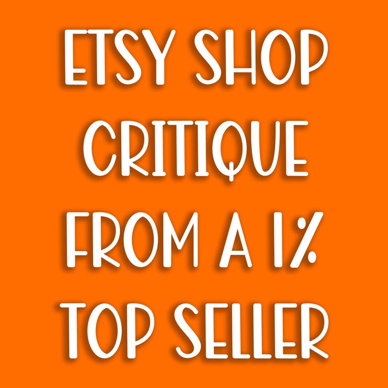 Etsy Shop Audit Critique - Etsy