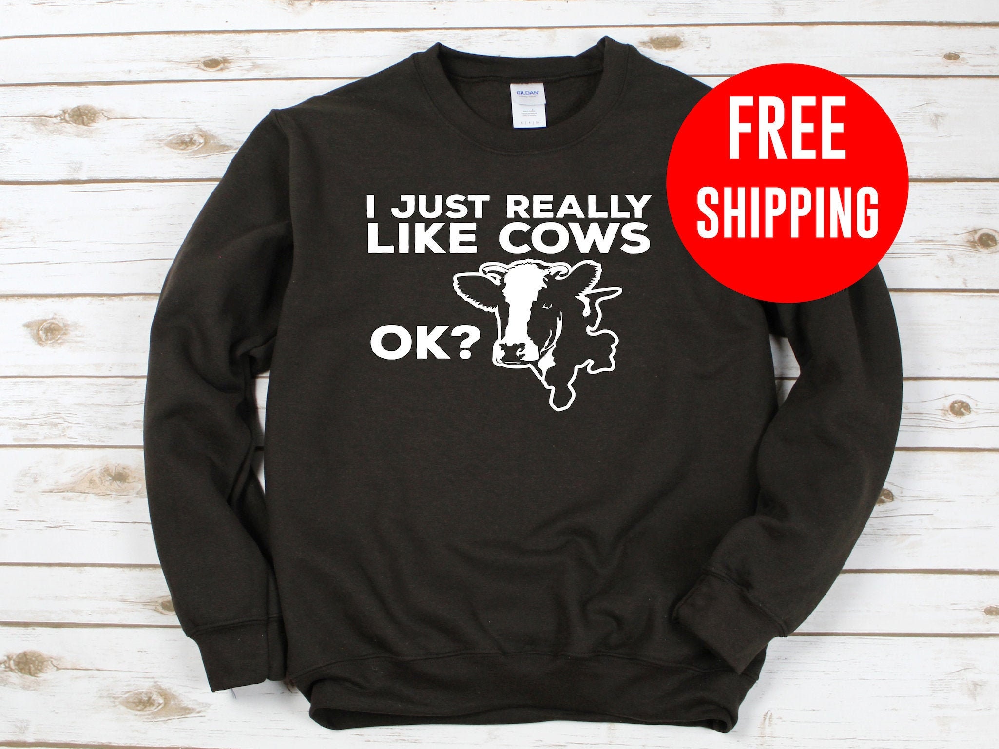 Cow Sweatshirt Cows Sweatshirt Funny Cow Hoodie Farming - Etsy