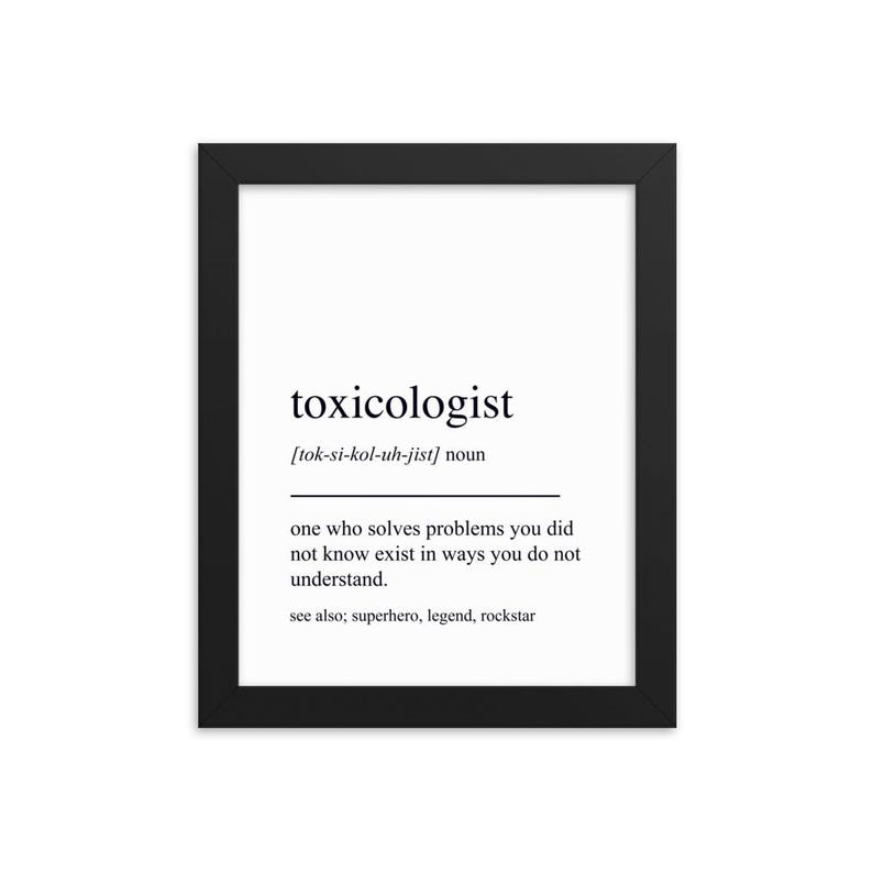 Toxicologist Gift, Toxicologist Wall Art, Gifts for Toxicologist ...