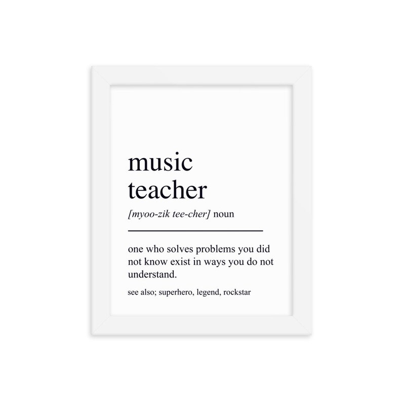 Music Teacher Gift, Music Teacher Wall Art, Gifts for Music Teacher ...